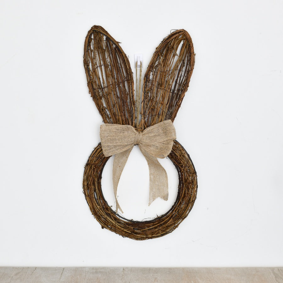 Rustic Rattan Bunny Wreath – EllieGrey